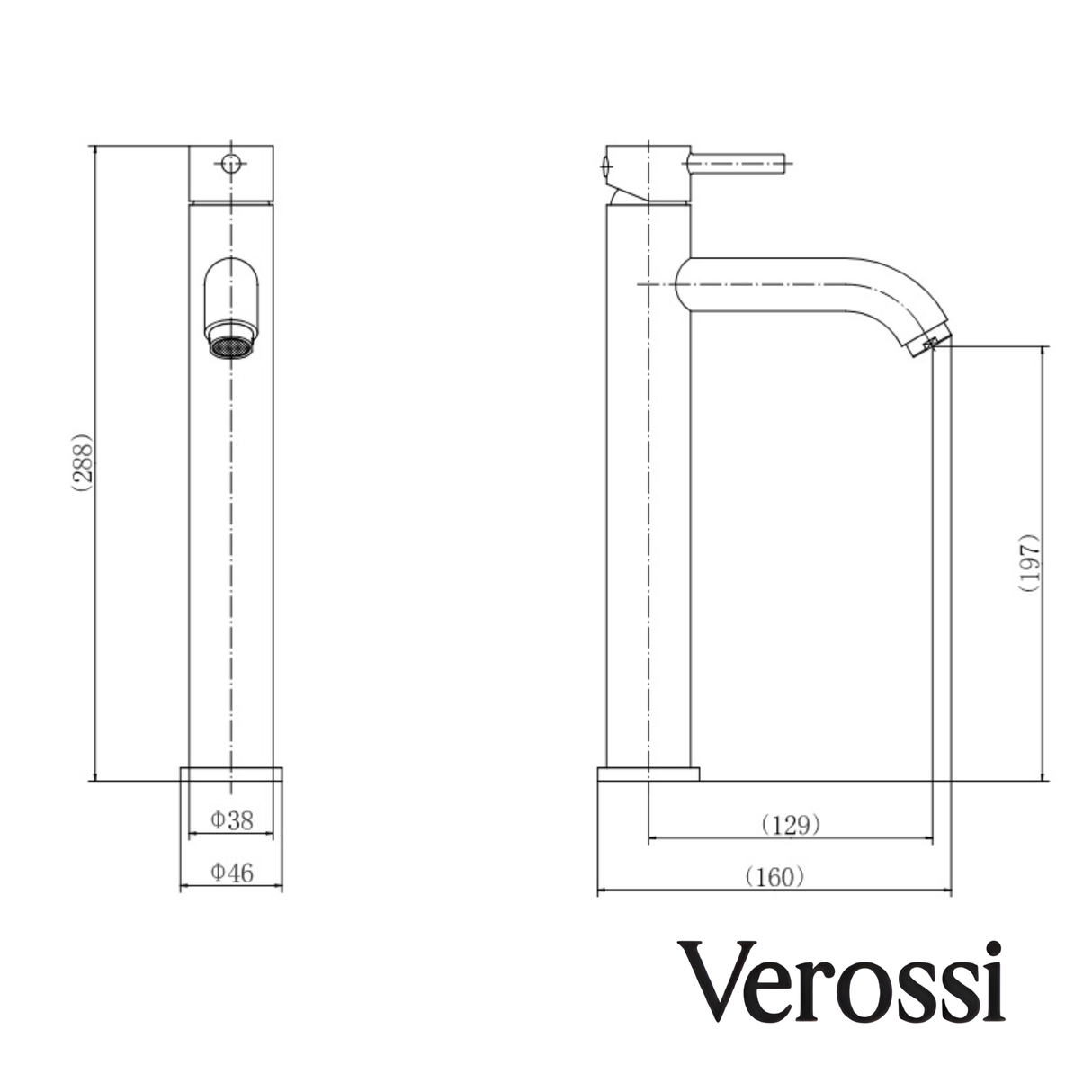Bounce High Rise Mono Basin Mixer Brushed Brass House Of Verossi
